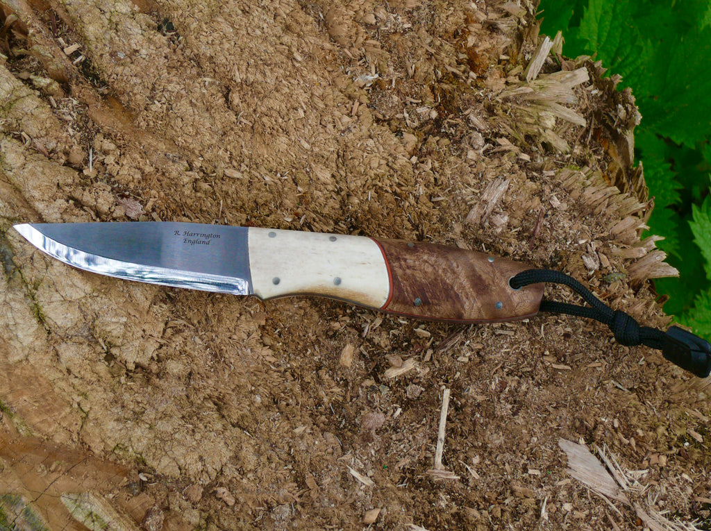 Bison Bushcraft Knife O1. Elm and Antler